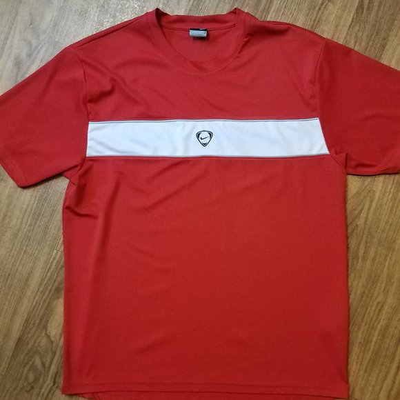 Nike | Shirts | Mens Red Nike Tshirt Size Large | Poshmark